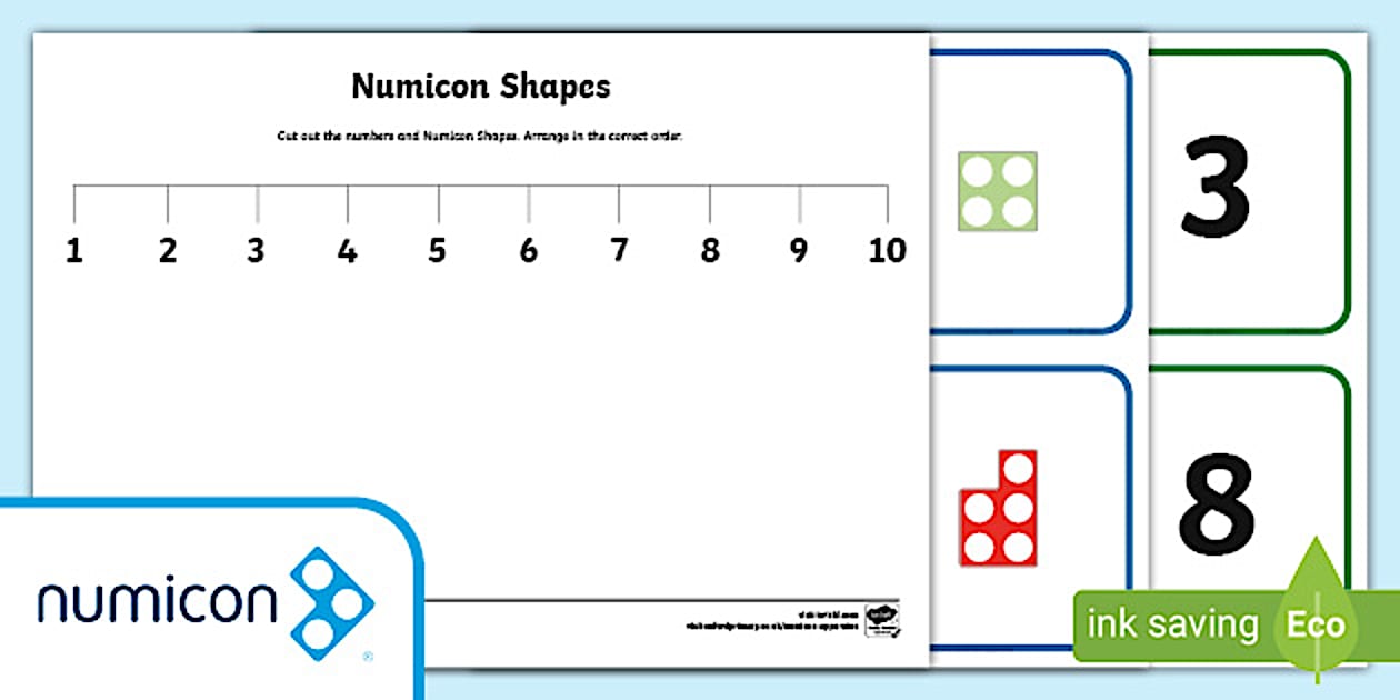 Number and Numicon Shapes Sorting Cards - Twinkl